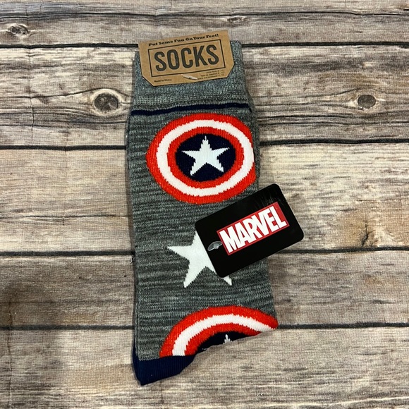 Underwear & Socks | Mens Crew Length Captain America Socks | Poshmark